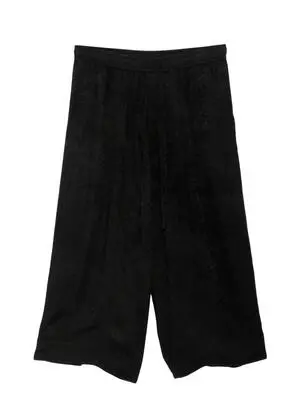 JULIUS Cropped Baggy Trousers - Black