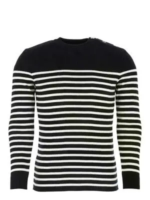 Saint James Rochefort Striped Jumper - Blue