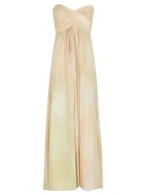 ERMANNO FIRENZE Twisted Strapless Maxi Dress - Neutrals