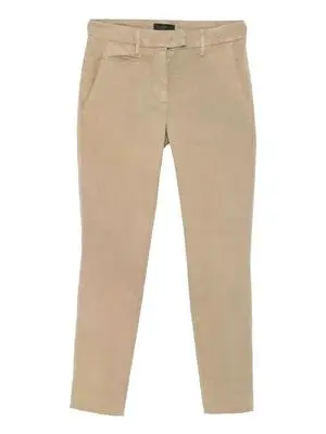 DONDUP Linen Trousers Neutrals