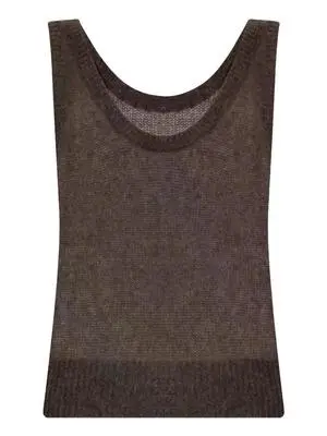 American Vintage Sleeveless Knit Top - Brown