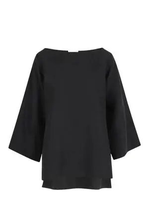 THE ROW Flared Sleeve Blouse - Black