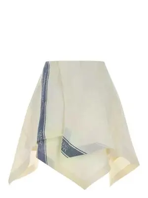 JW Anderson Logo-detail Mini Skirt - Neutrals