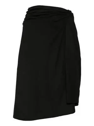 Paris Georgia Ida Knotted Midi Skirt - Black