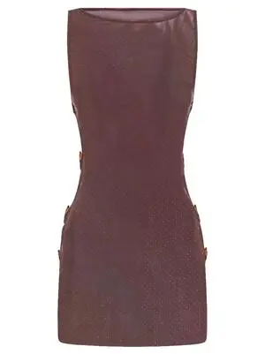 FAE SWIM Moana Polka-dot Mini Dress - Grey