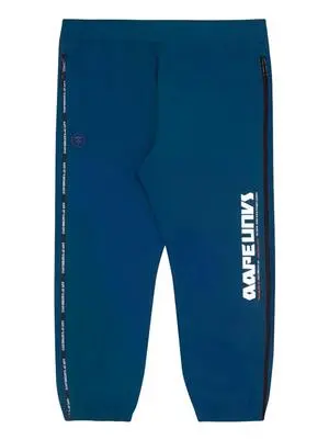 AAPE BY *A BATHING APE Moonface Printed Track Pants - Blue