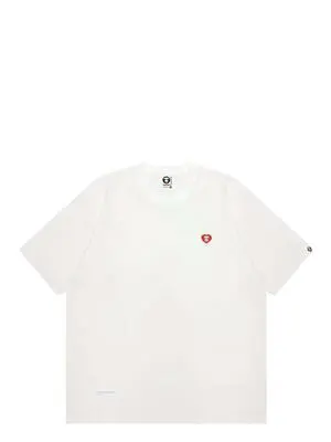 AAPE BY *A BATHING APE Moonface-heart-patch T-shirt - Black