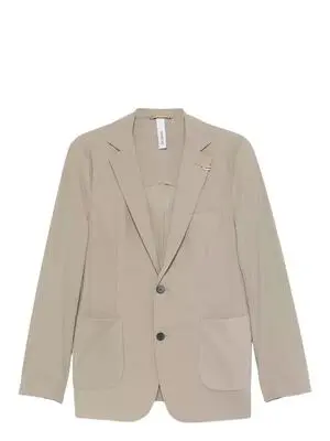 DISTRETTO 12 Active Single-breasted Patch-pocket Jacket - Neutrals