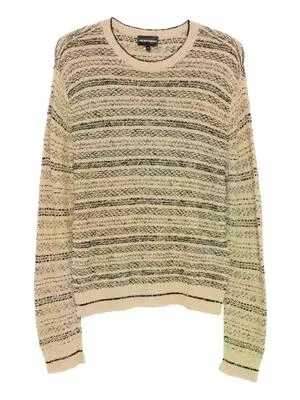 Emporio Armani Striped Sweater - Neutrals