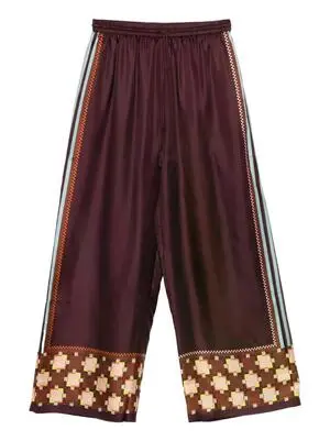 ALEMAIS Wilson Silk Palazzo Pants - Red