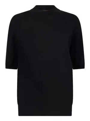 SLOWEAR Short Sleeve Sweater - Black
