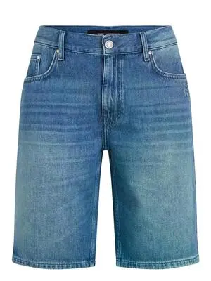 Karl Lagerfeld Straight Denim Shorts - Blue