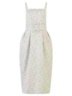 Rosie Assoulin Floral-print Midi Dress - Neutrals