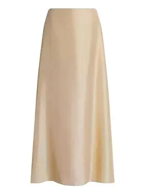 Alberta Ferretti Satin Maxi Skirt - Neutrals