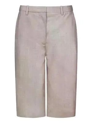 Loulou De Saison Side-pocket Knee-length Shorts - Neutrals