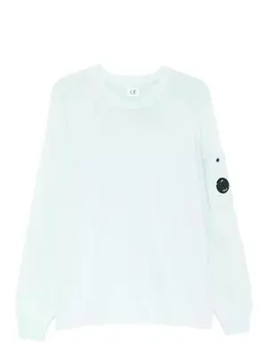 C.P. COMPANY Logo Detail Crew Neck Sweater - Blue