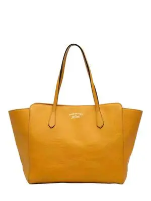 Gucci 2016-2026 Medium Leather Swing Tote Bag - Yellow