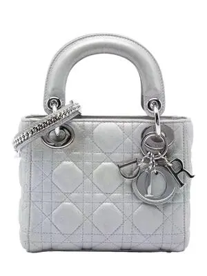 Dior 2015 Mini Lady Satchel - Silver