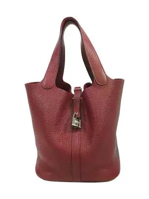 Hermès 2017 Clemence Picotin Lock 22 Handbag Red