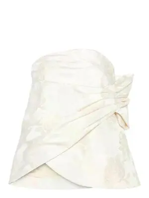 Simone Rocha Gathered Flower Top - Neutrals