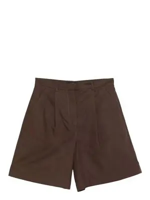Max Mara Pleated Bermuda Shorts - Brown