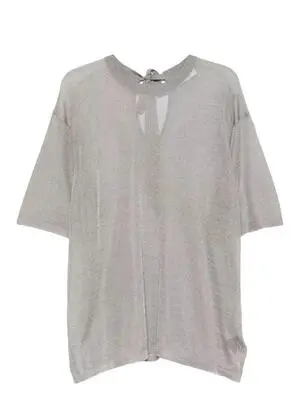Christian Wijnants Tie-fastening T-shirt - Grey
