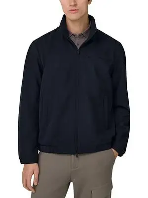 Boggi Milano Technical Fabric Bomber Jacket - Navy Blue