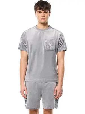 SERGIO TACCHINI Cresta Velour Pocket T-shirt Sleet