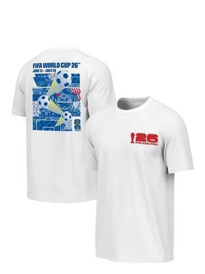 OUTERSTUFF 2026 Fifa World Cup Philadelphia Host City Poster Graphic T-shirt - White