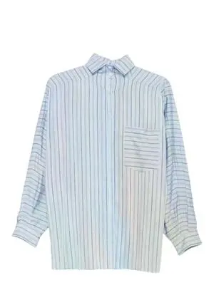 IRO PARIS Striped Shirt With Pocket - Blue