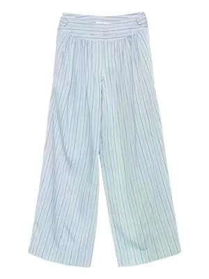 IRO PARIS Light Striped Wide-leg Trousers - Blue