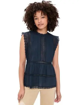 The Great. The Sonnet Top - Navy