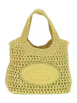 TOD'S Logo-patch Tote Bag - Yellow
