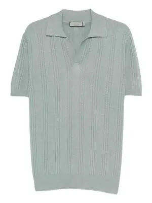 Canali Polo-collar T-shirt - Blue