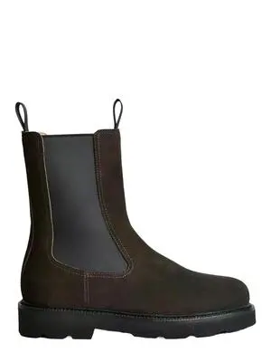 HENDERSON BARACCO Suede Pull-tab Boots - Brown