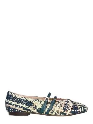 COCCINELLE Risako Woven-design Strappy Ballet Flats - Blue