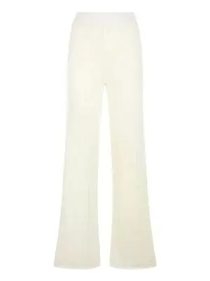 Alpha Studio Ribbed-knit Trousers - Neutrals