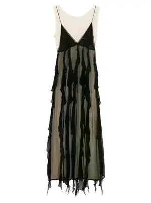 MES DEMOISELLES Charlene Ruffled Maxi Dress - Black