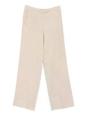 Marella Wide Leg Linen Trousers - Neutrals