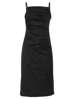 Marella Draped Midi Dress Black