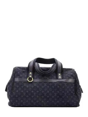 LOUIS VUITTON Josephine Handbag Mini Lin Gm Satchel - Blue