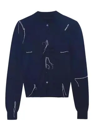SHUSHU/TONG Fringed-Detail Cardigan