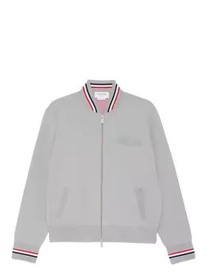 Thom Browne Striped Trim Bomber Jacket - Grey