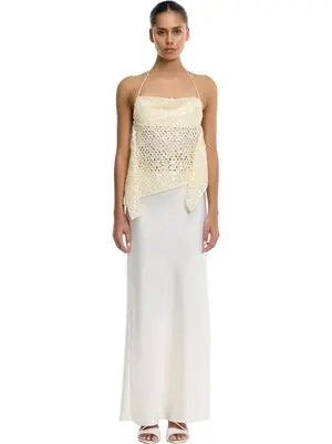 Significant Other Maxi Satin Skirt - Buttermilk