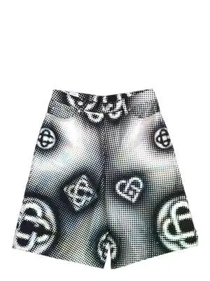 Casablanca Pearlescent Monogram Shorts - Black