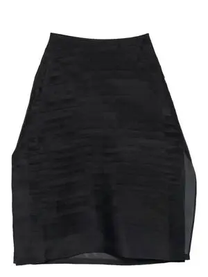 Christian Wijnants Pleated A-line Midi Skirt - Black