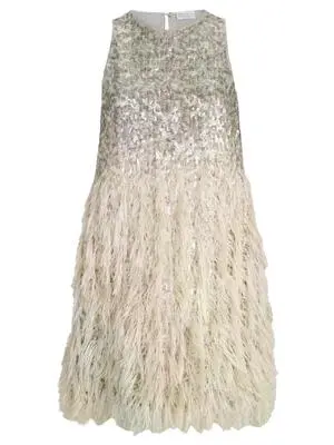 Brunello Cucinelli Dégradé Mini Dress - Grey