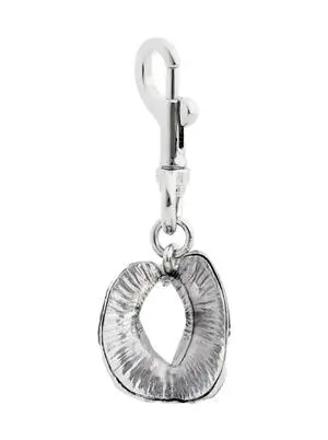 Rabanne Peach Pendant Bag Charm - Silver