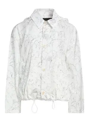 Fabiana Filippi Floral Print Windbreaker - White
