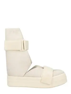 Rick Owens Leather Boots - Off White